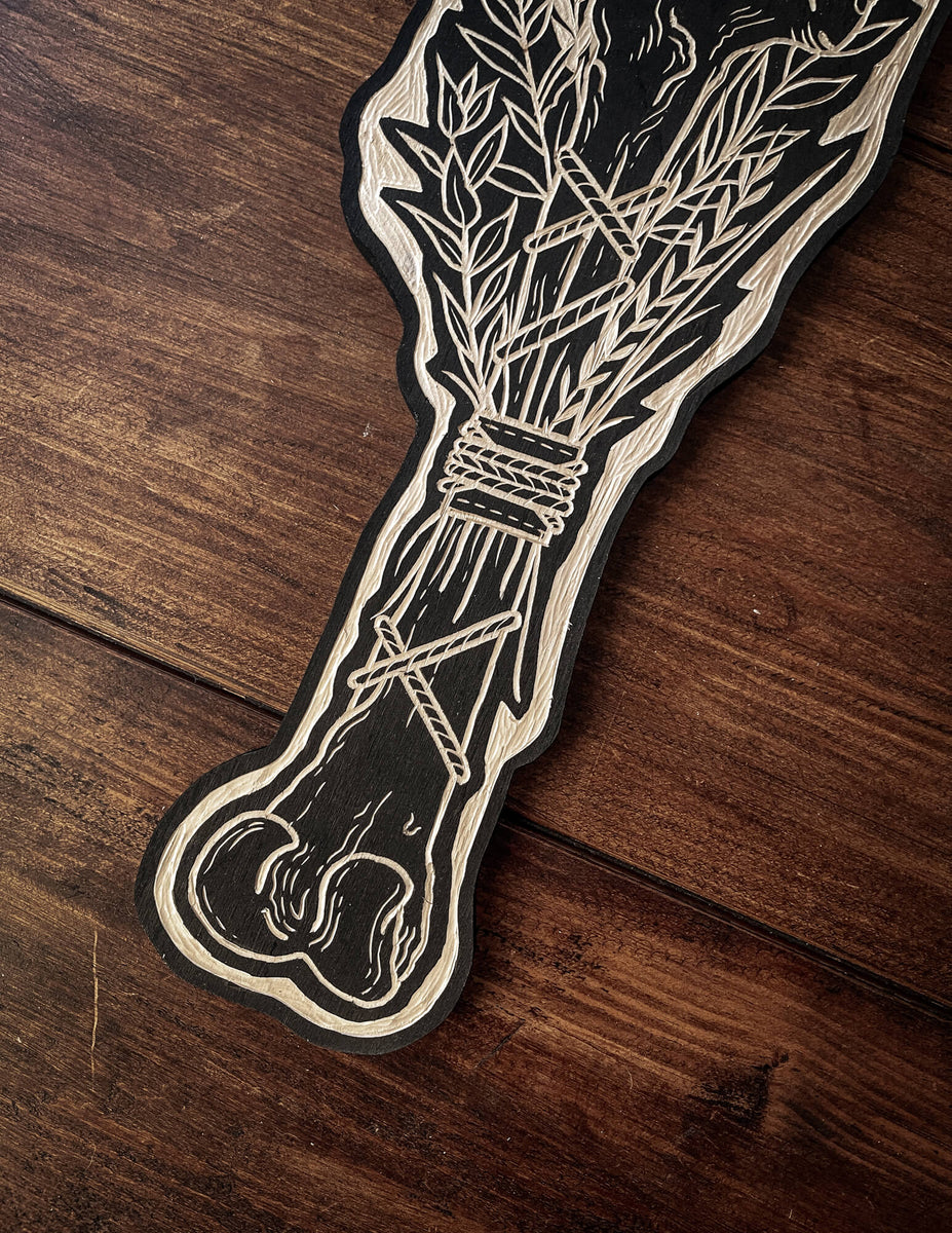 Dried Flower Bone (Rope) Woodcut – Savannah's Woodcuts
